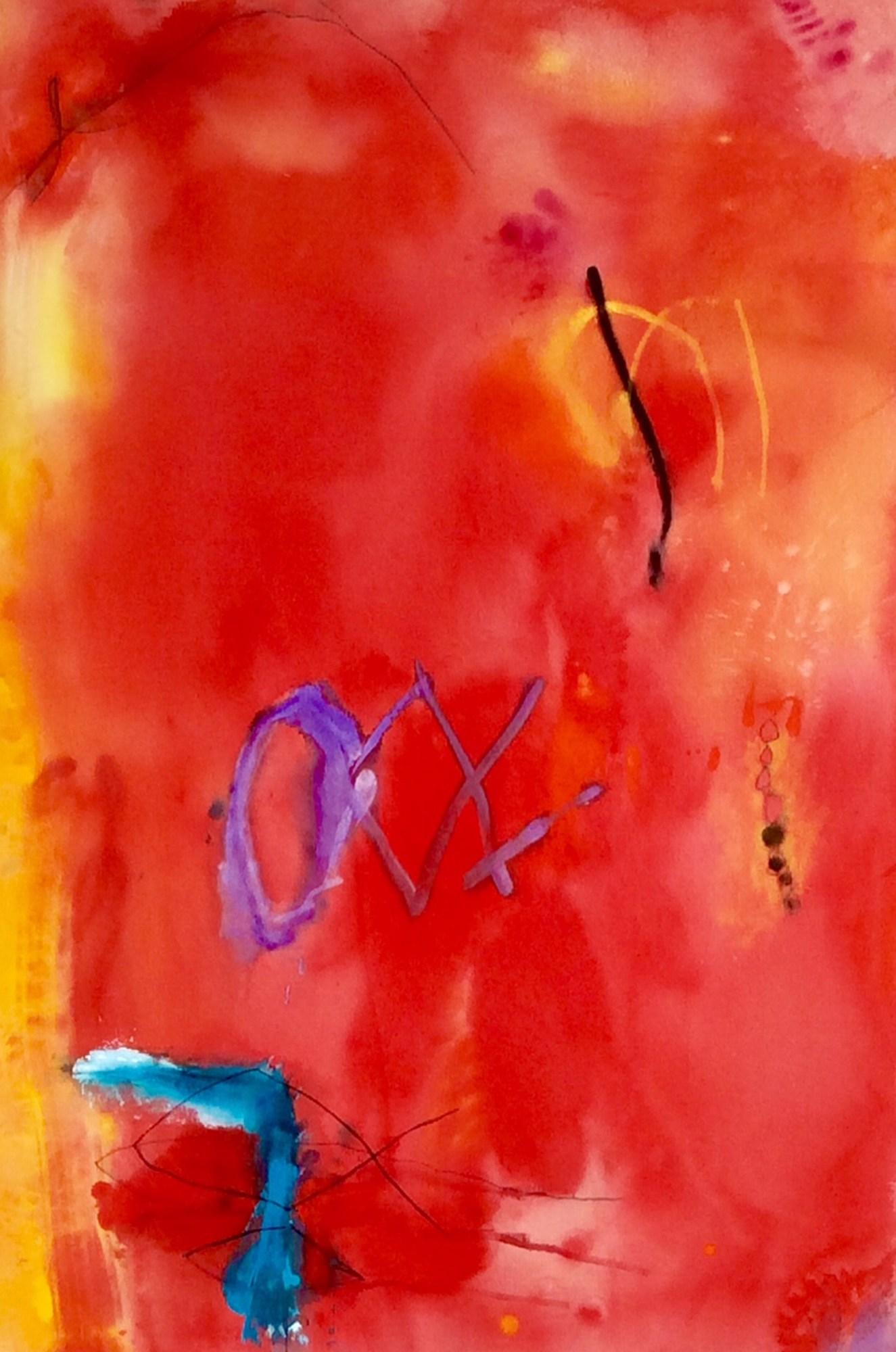 Jane Booth - Flea Market, 2022_Jane Booth_Turquoise/Mixed Media/Floral ...