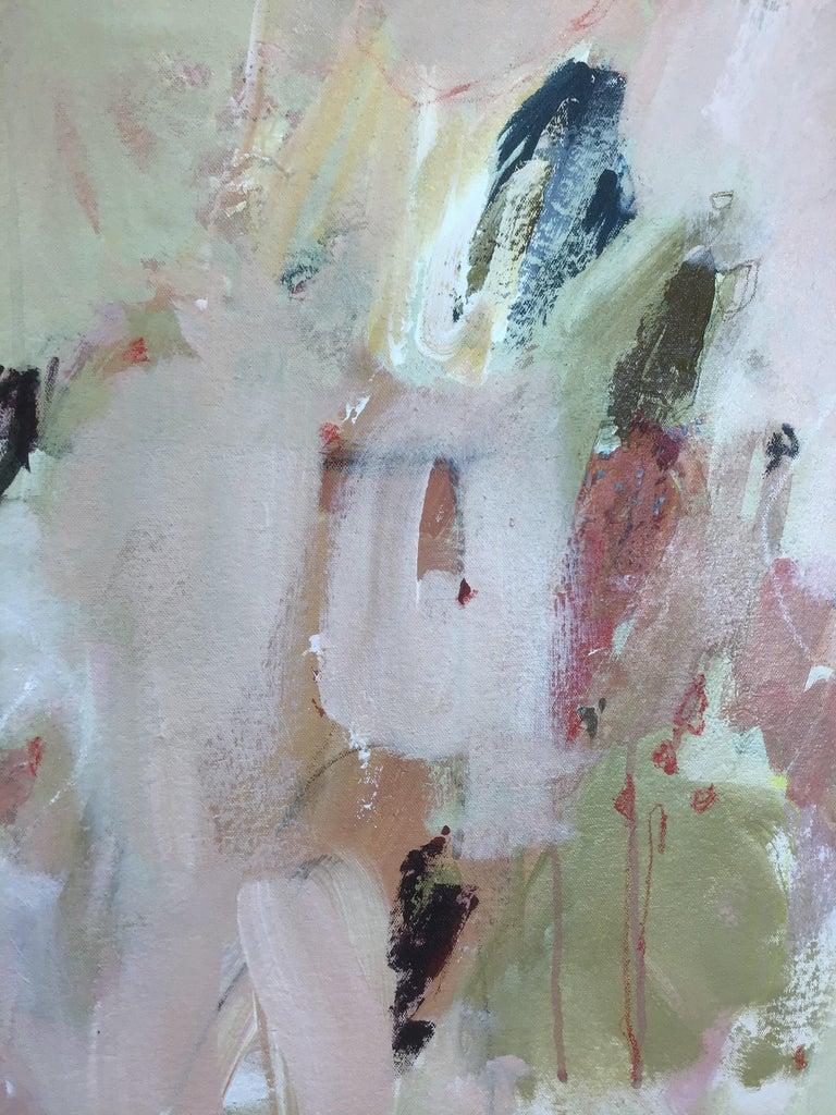 Jane Burton - Floral Abstract Pink Beige Cream Green Burgundy Large ...