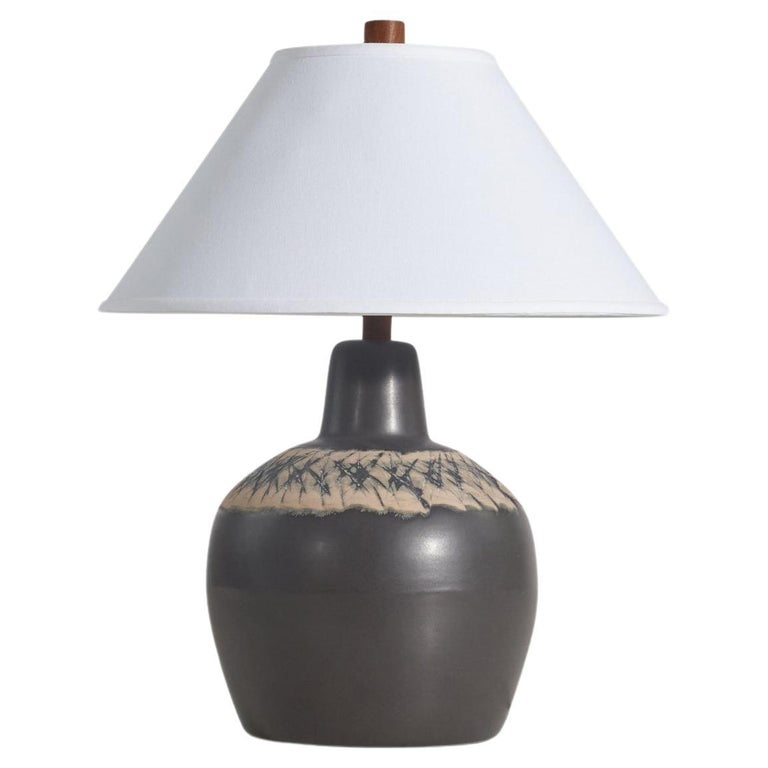 Jane and Gordon Martz, Table Lamp, Ceramic, Walnut, Marshal Studios ...