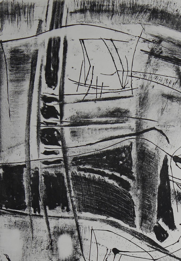 Jane Mitchell - Monochromatic Bauhaus Cubist Figures, Monotype Print on ...