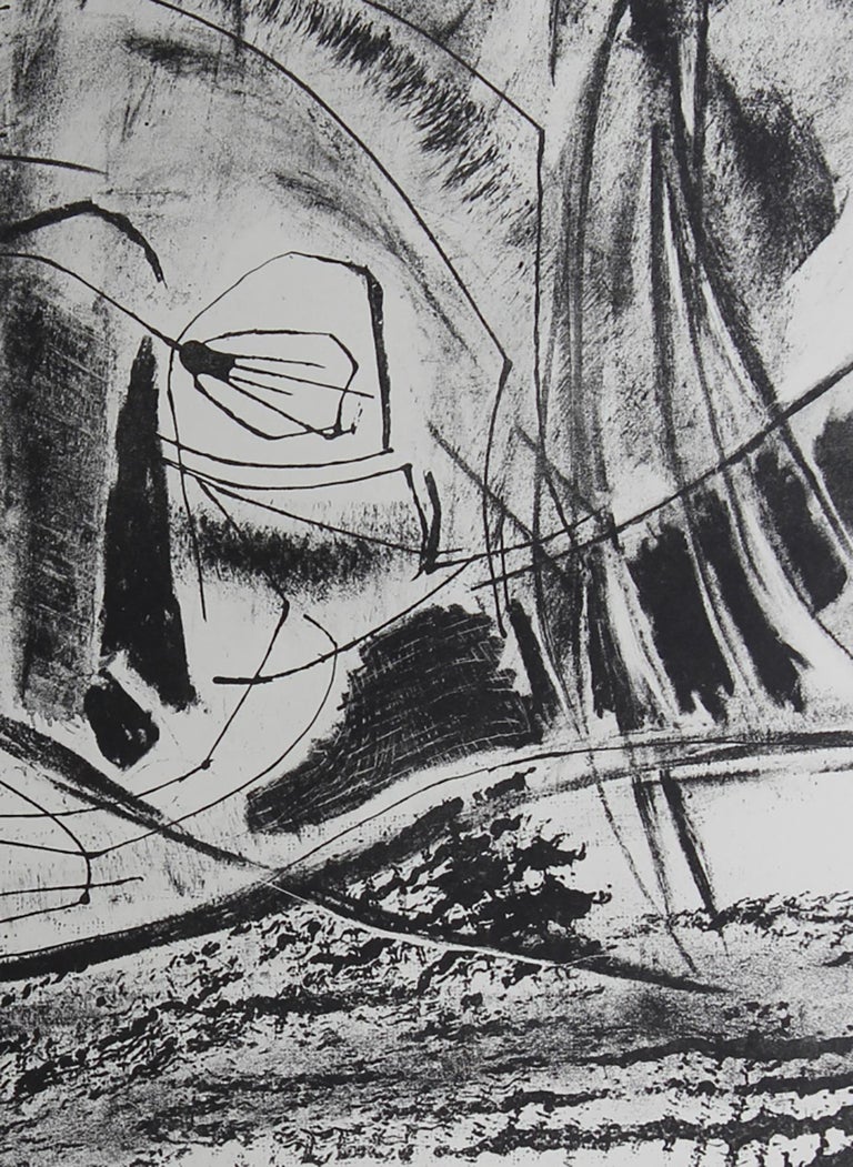 Jane Mitchell - Monochromatic Bauhaus Cubist Figures, Monotype Print on ...
