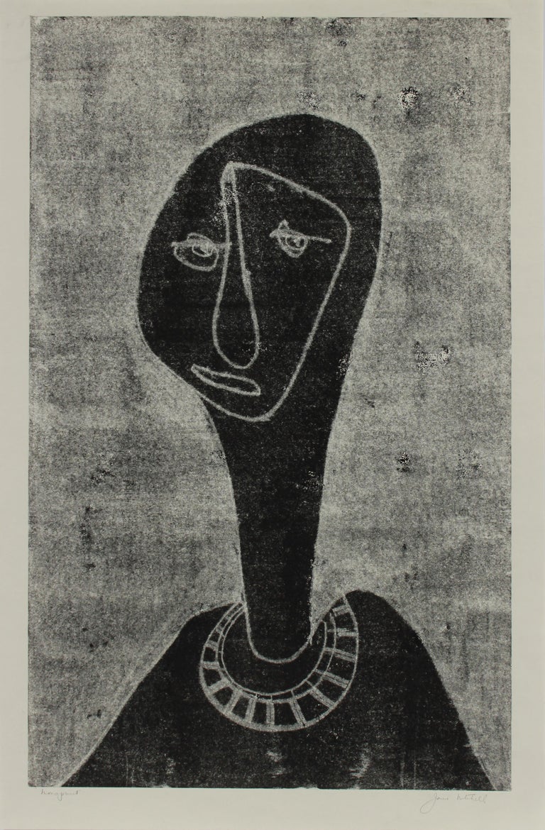 Jane Mitchell - Monochromatic Deconstructed Portrait 1970-80s Monotype ...