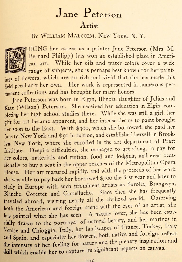 Jane Peterson Autograph with Magazine Article For Sale at 1stDibs