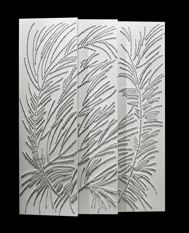 Jane Puylagarde - Tableau N°4 by Jane Puylagarde - Monochrome Painting, White, Dimensional Art ...