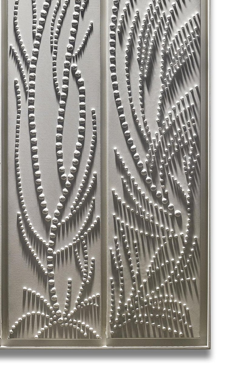 Jane Puylagarde - Vegetal by Jane Puylagarde - Monochrome Painting, White, Dimensional Art at ...