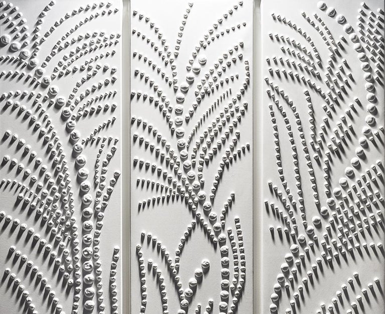 Jane Puylagarde - Vegetal by Jane Puylagarde - Monochrome Painting, White, Dimensional Art at ...