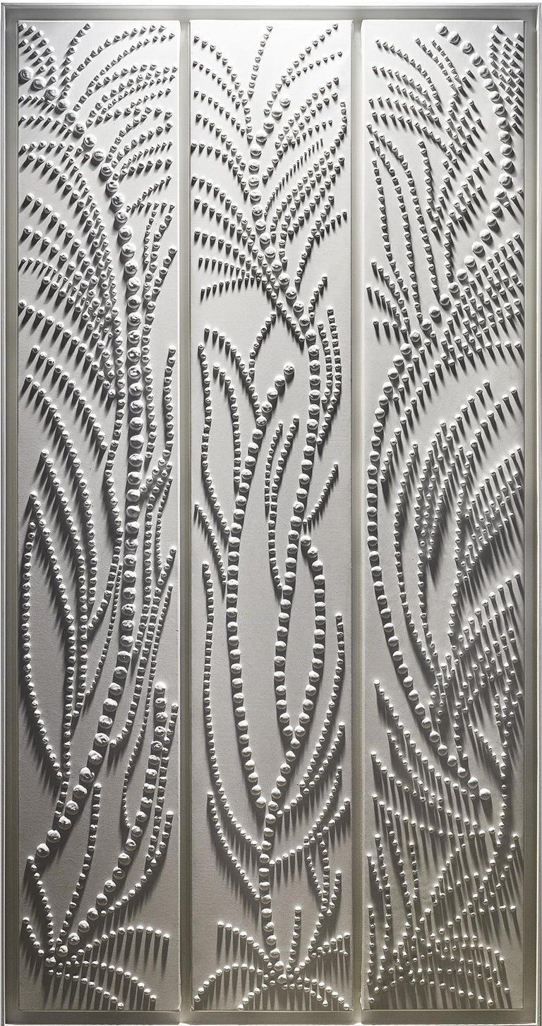 Jane Puylagarde - Vegetal by Jane Puylagarde - Monochrome Painting, White, Dimensional Art at ...