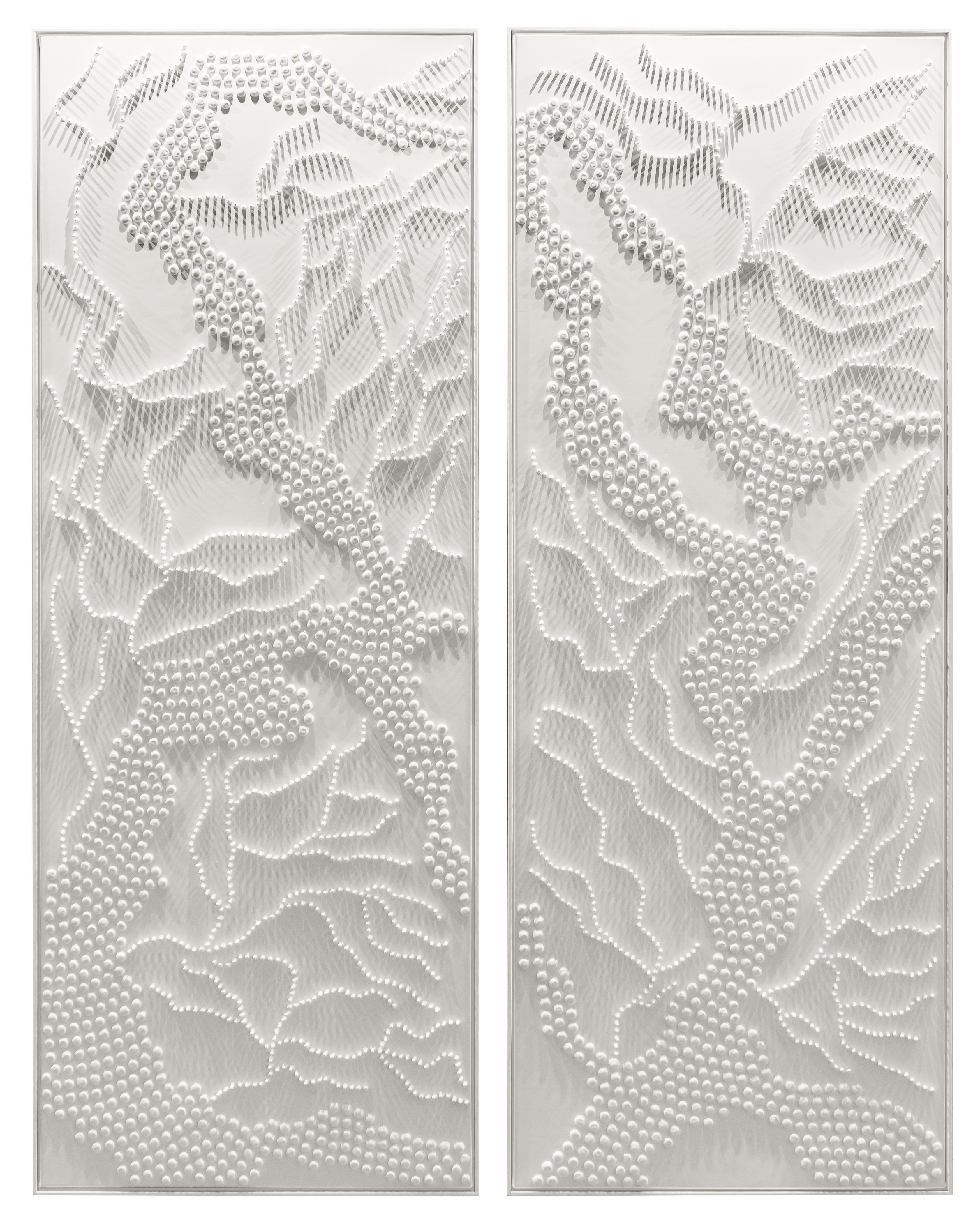 Jane Puylagarde - White Diptych Forest For Sale at 1stDibs