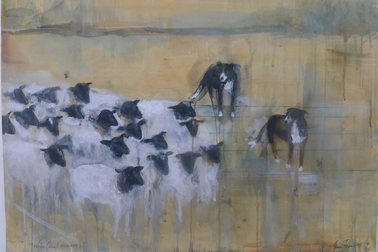 Chiura Obata - Sumi painting of rabbits by Chiura Obata For Sale at 1stDibs