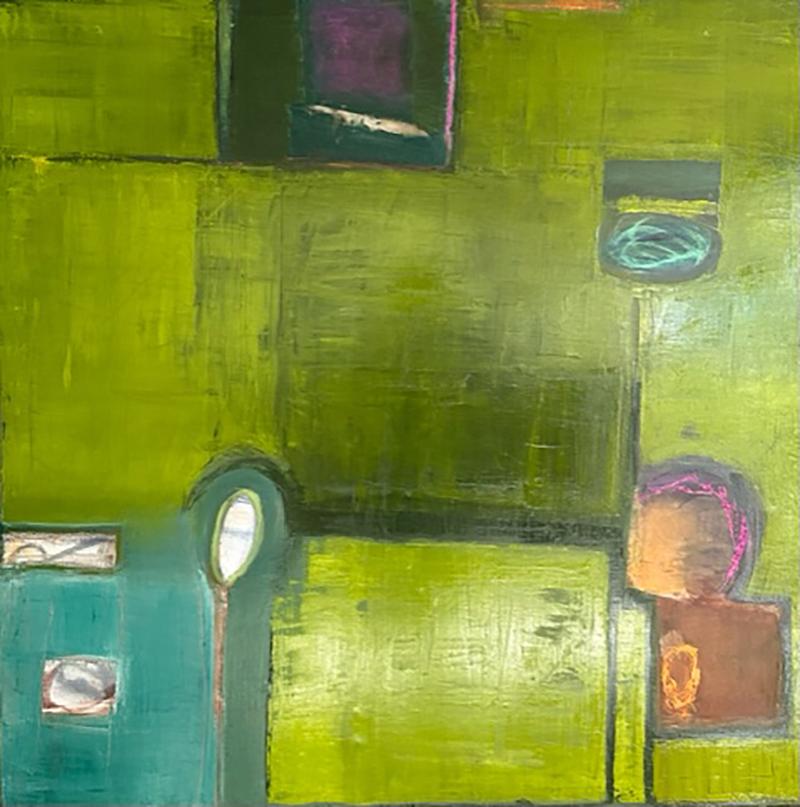 Ilya Bolotowsky - Blue Abstraction in a Square For Sale at 1stDibs