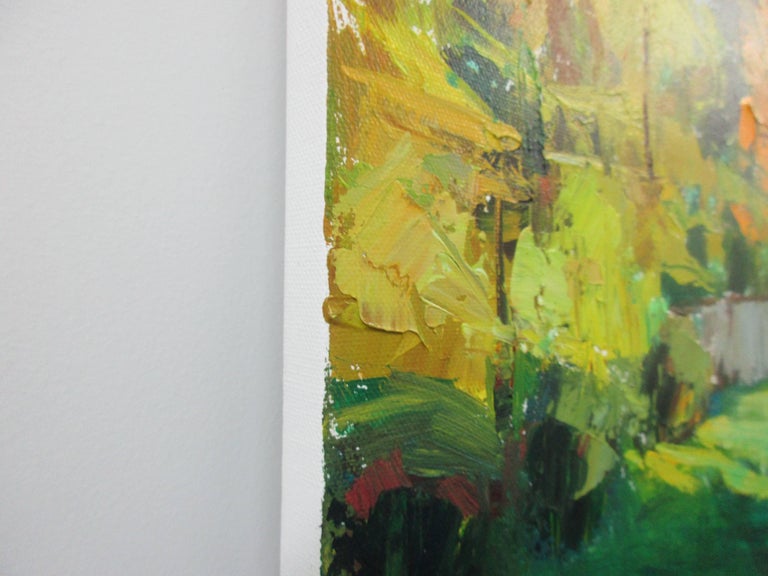 Janet Dyer - Orange Tree and Wall, Original Painting For Sale at 1stDibs