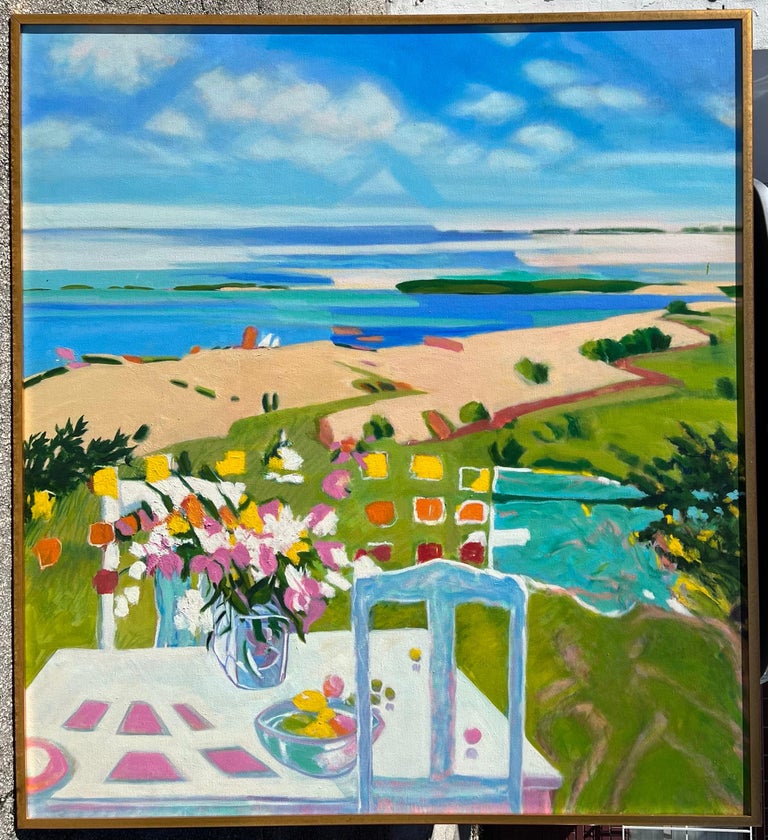 Janet Jennings - Large Plein Air Landscape Oil Painting, Peach and ...