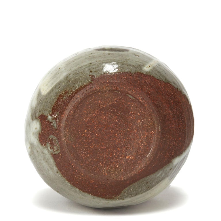 Janet Leach Grey and White Stoneware Studio Pottery Glazed Bottle Vase ...