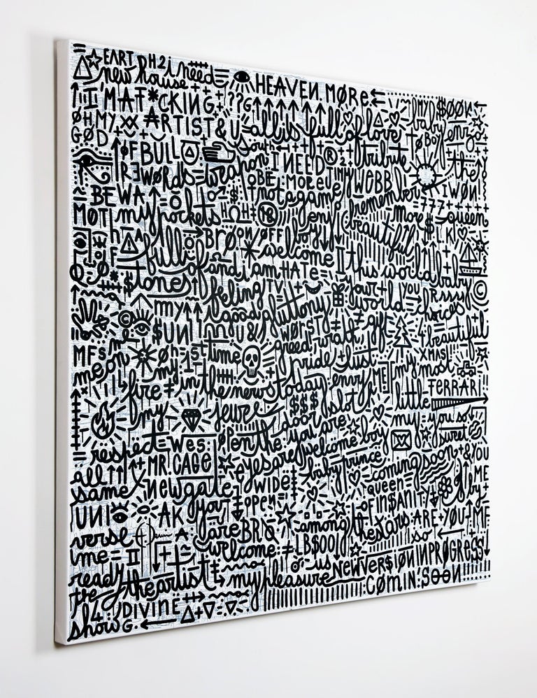 Grégoire Devin - ''Ferrari in Progress' Abstract, Mixed Media, Painting ...