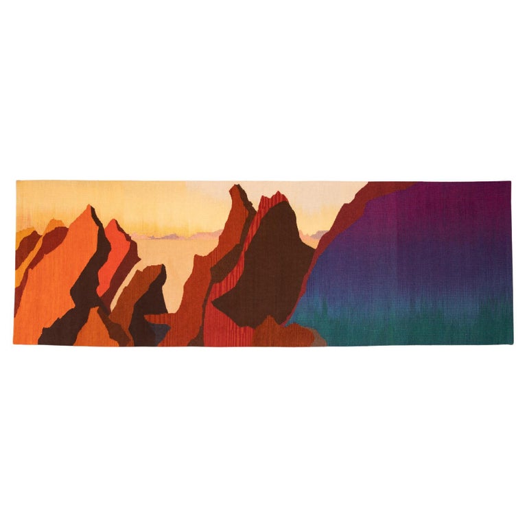 Monumental Tapestry of a Sunset Landscape by Janet Taylor For Sale at ...