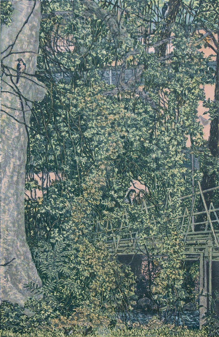 Janet Turner - "Campus Creek Crossing," Lithograph/serigraph by Janet ...