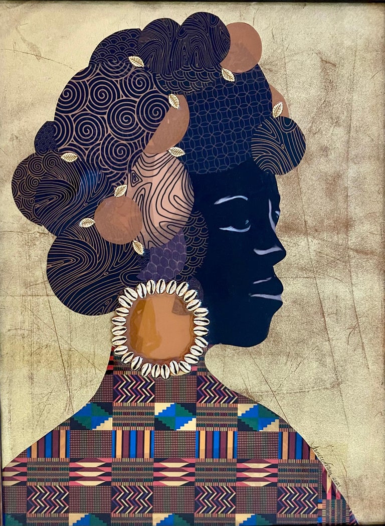 Janice Frame - "When Your Dreams Come True" mixed media portrait of a ...