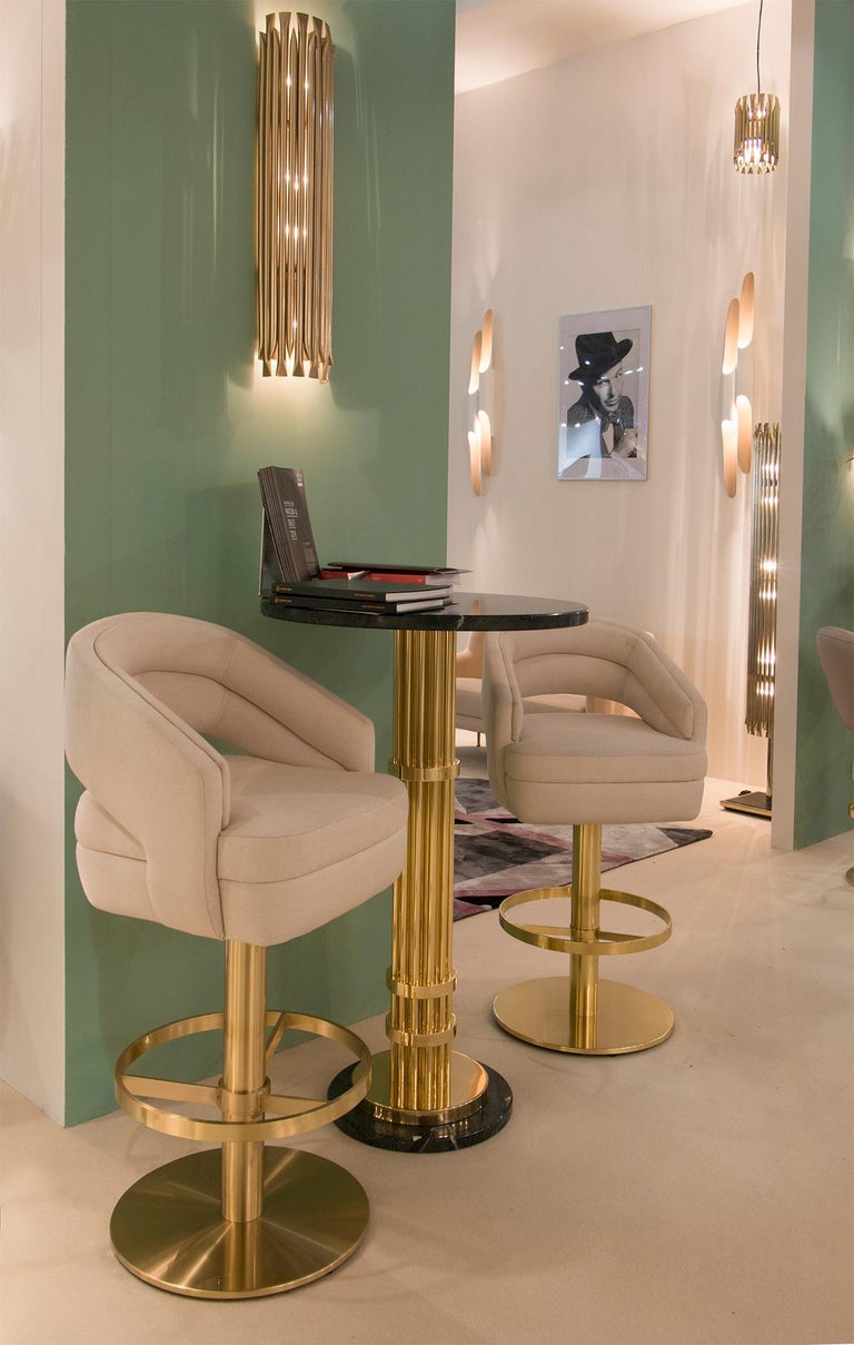 Janis Bar Table in Marble and Polished Brass For Sale at 1stDibs ...