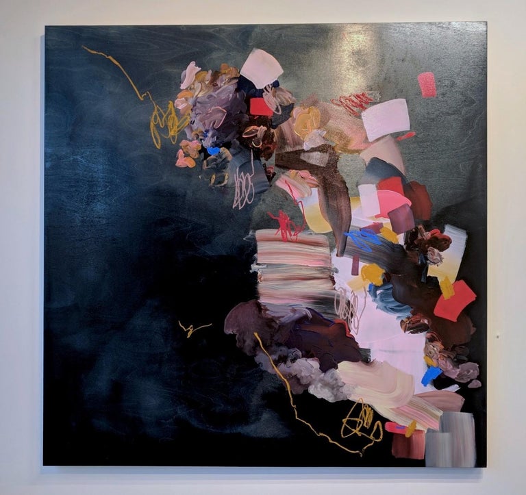 Janna Watson - Depths Can Be Fun Large Square Abstract Painting in ...