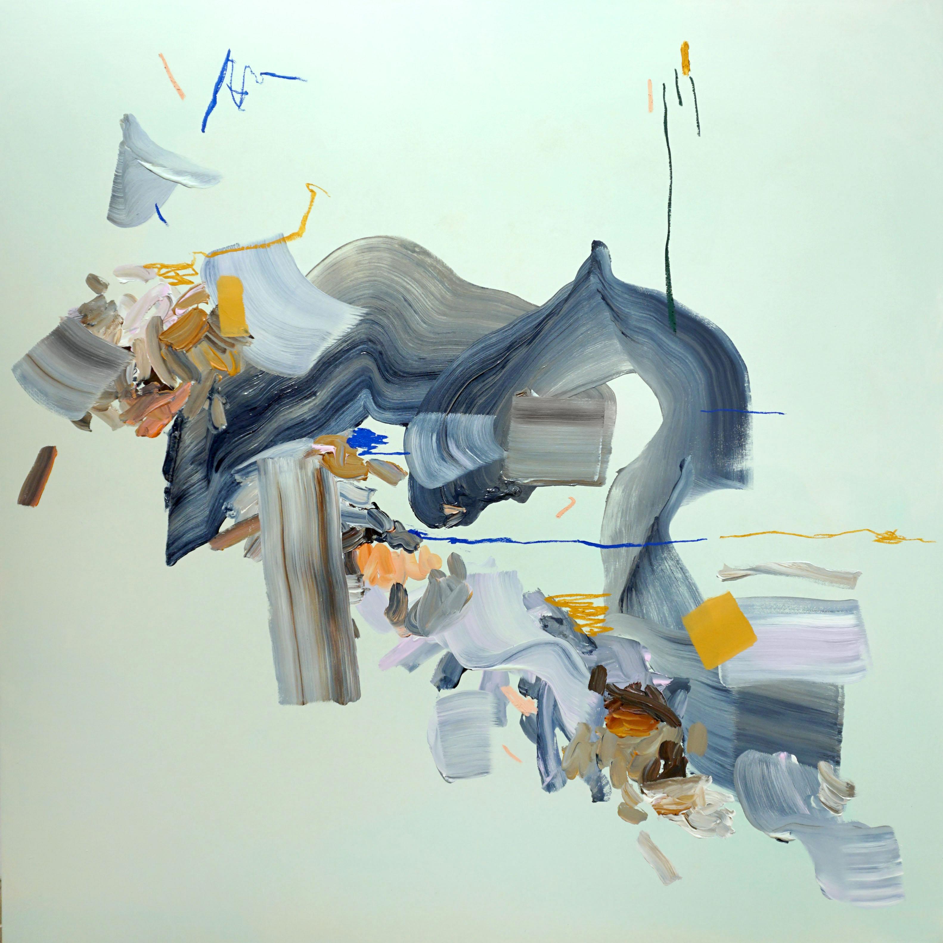 Janna Watson - Depths Can Be Fun Large Square Abstract Painting in ...