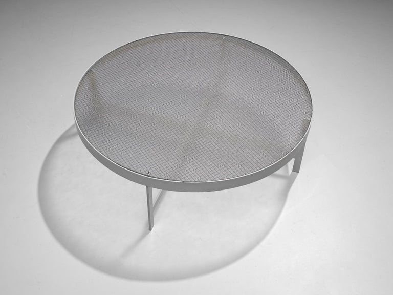 Janni Van Pelt Round Coffee Table in Metal and Glass For Sale at 1stDibs