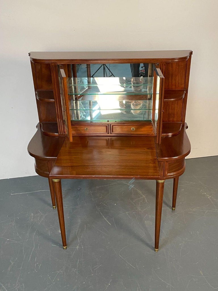 Jansen Mahogany Desk and Curio Cabinet For Sale at 1stDibs | curio desk ...