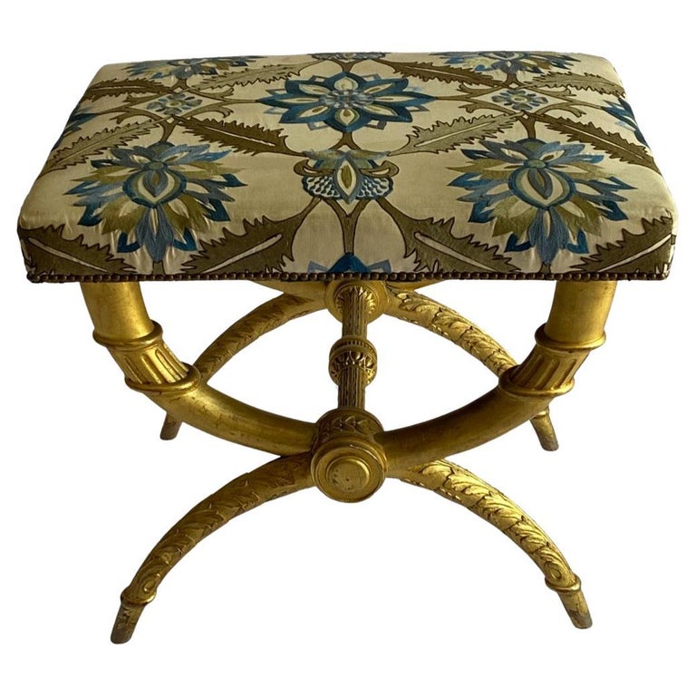 Jansen Paris Giltwood Bench For Sale at 1stDibs