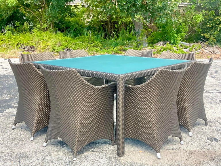Janus Et Cie Amari VITA Bronze Dining Table and 8 Chairs For Sale at ...