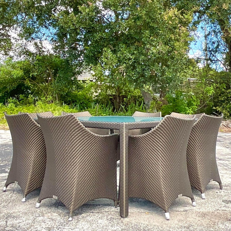 Janus Et Cie Amari VITA Bronze Dining Table and 8 Chairs For Sale at ...