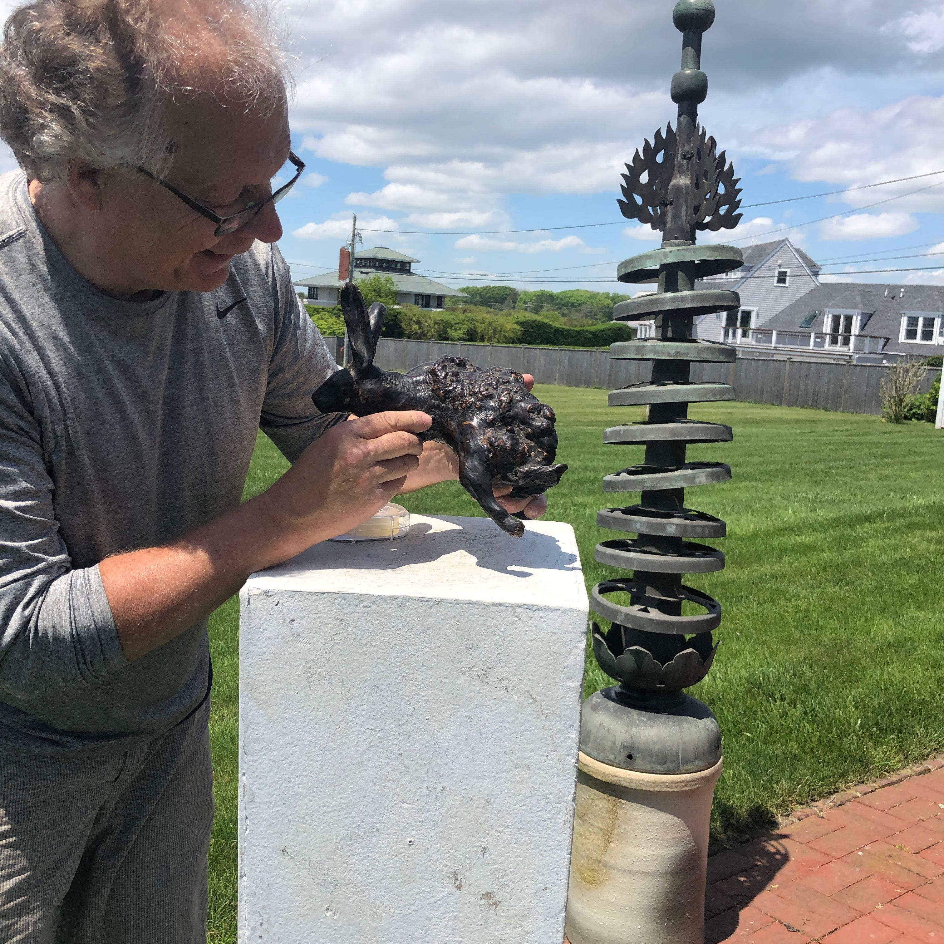 Japan Antique Natural Burl Wood "Hopping Rabbit" Usagi at 1stDibs ...