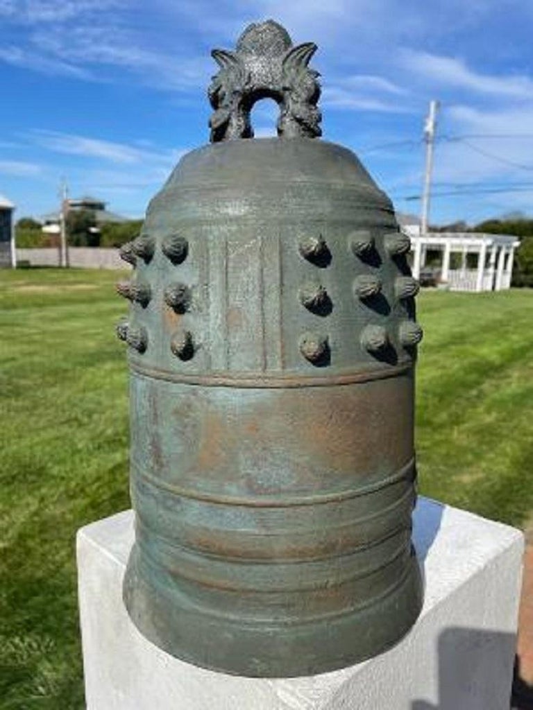 Japanese Big Vintage Bronze Fire Bell at 1stDibs
