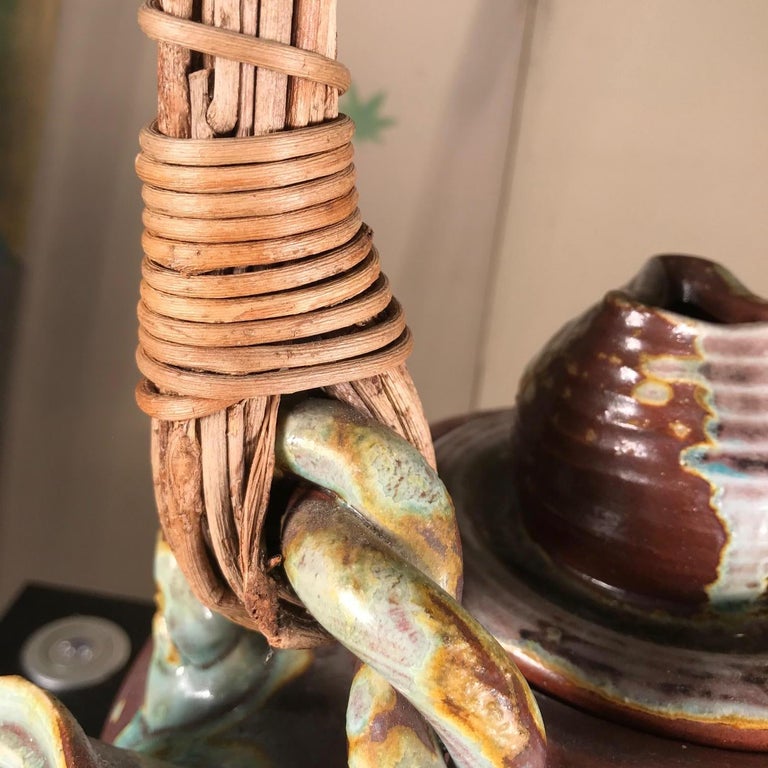 Japan Big Older Flower Pot Tea Vessel, Finely Crafted with Colorful ...