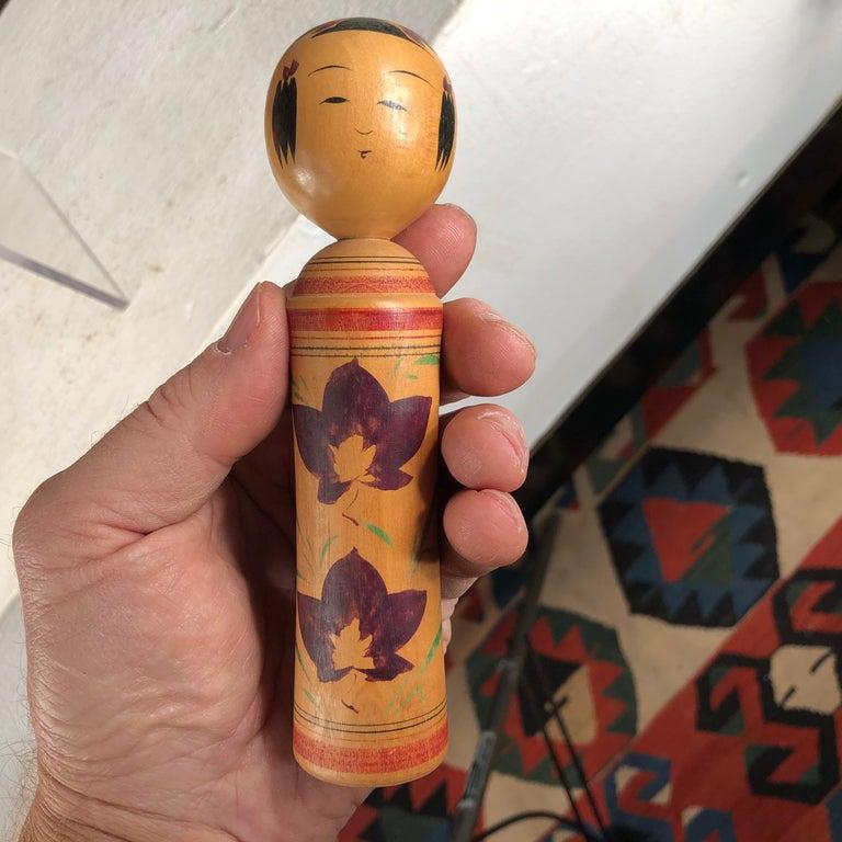 Japan Family Four Big Old Hand Painted Kokeshi Dolls, Signed For Sale ...