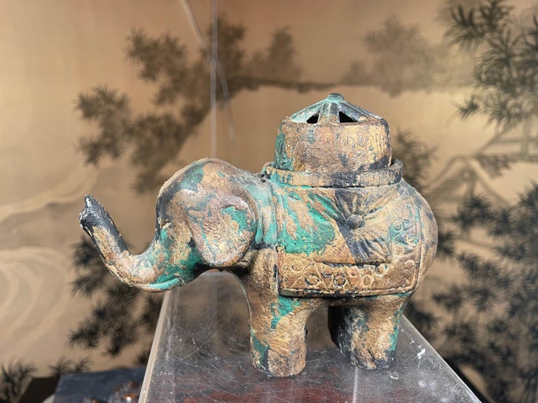 Japan Gold Gilt Good Luck Elephant Censer For Sale at 1stDibs