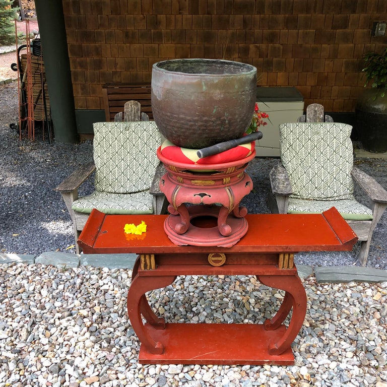 Japan Huge Bronze Antique Meditation Bell- Soothing Reverberating Sound ...