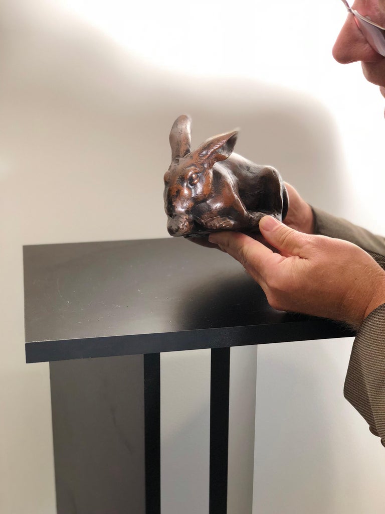 Japan Huge Bronze Rabbit Usagi with Big Ears, Fine Details at 1stDibs