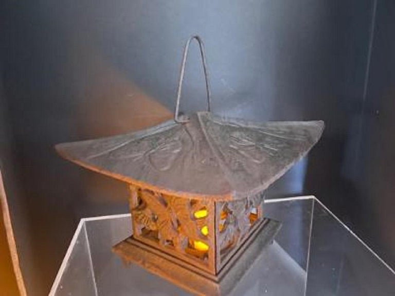 Japan Massive Butterfly Hand Cast Garden Lighting Lantern For Sale at ...