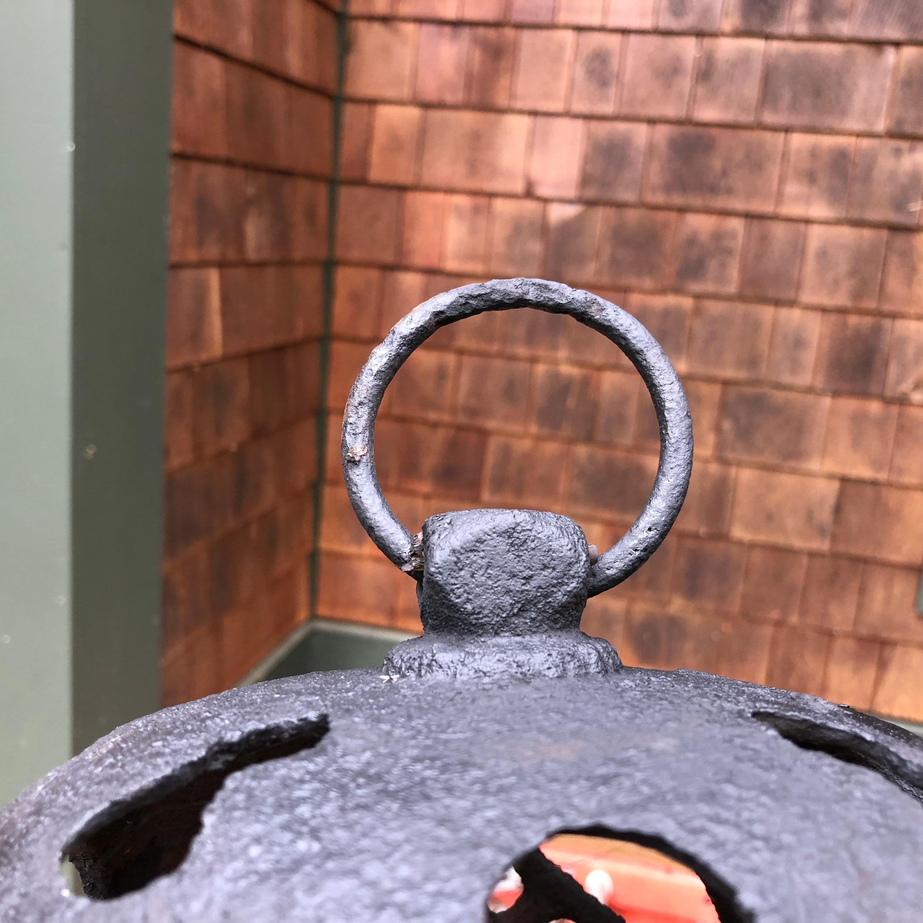 Japan "Moon Form" Garden Ball Lantern with Chain 125 Years Old Tea ...