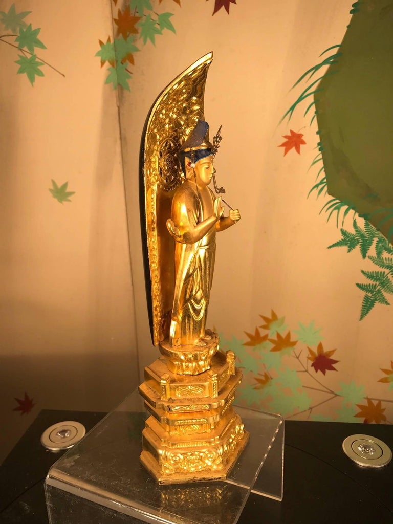 Japan Old Authentic Gold Compassionate Buddha Special Signed and Ready ...