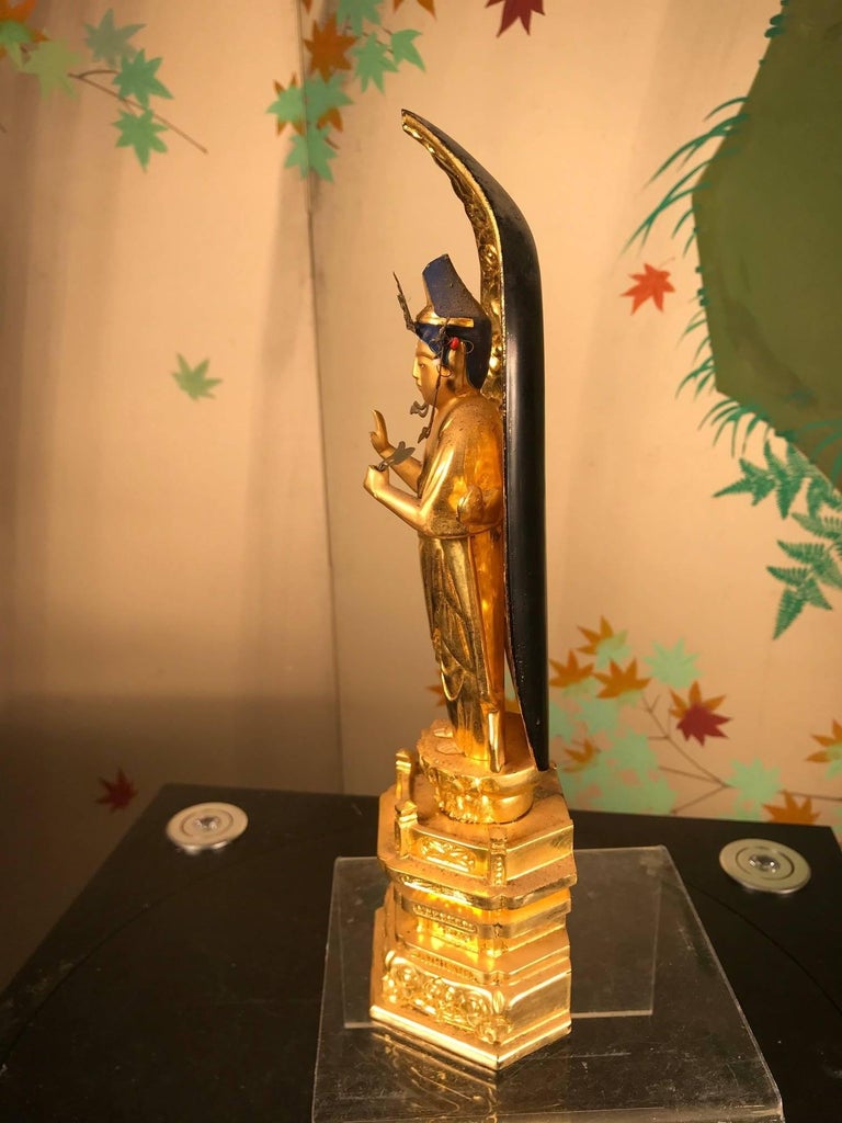 Japan Old Authentic Gold Compassionate Buddha Special Signed and Ready ...
