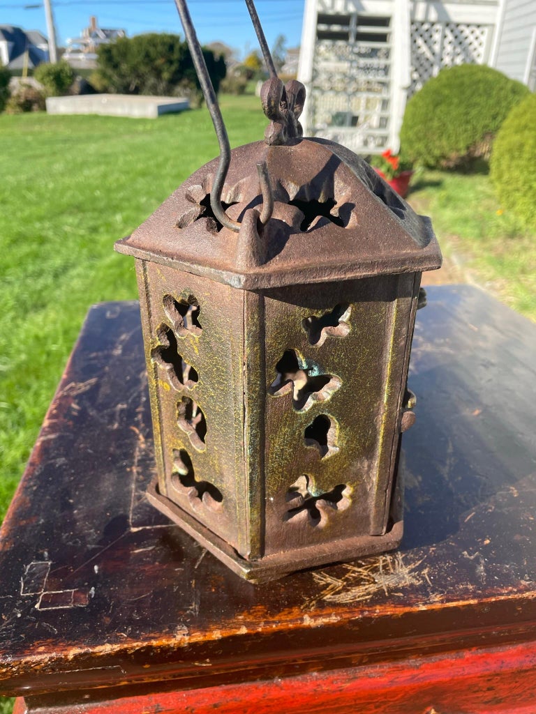 Japan Old Flower Garden Lighting Lantern Butterflies Galore at 1stDibs