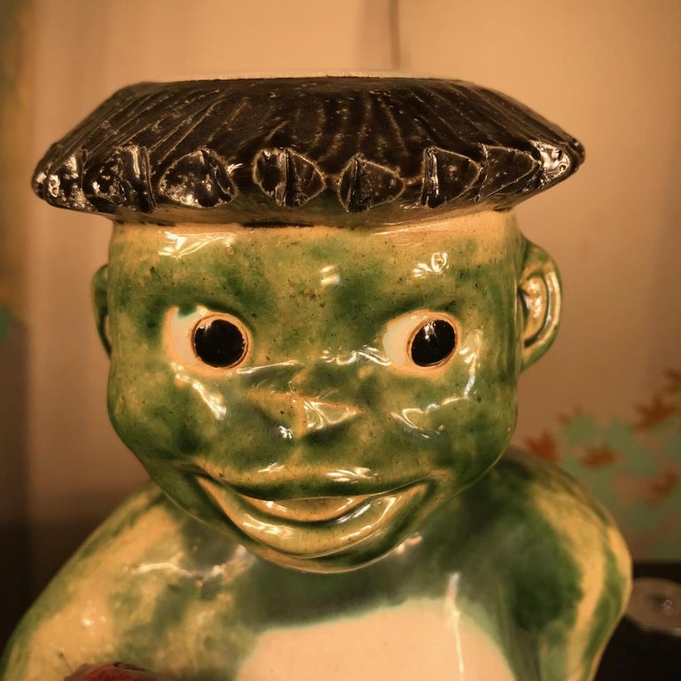 Japan Old Kappa Folk Art Garden Water Deity Brilliant Colors at 1stDibs ...
