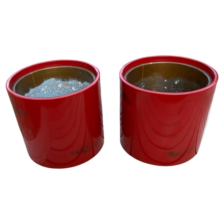 Japan, Pair of Red Lacquer at 1stDibs