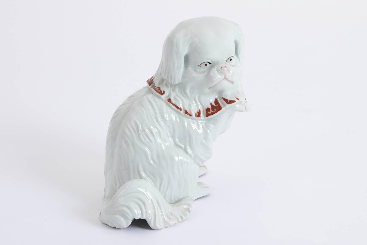 Japan, Small Kutani Porcelain Dog, Meiji Period at 1stDibs