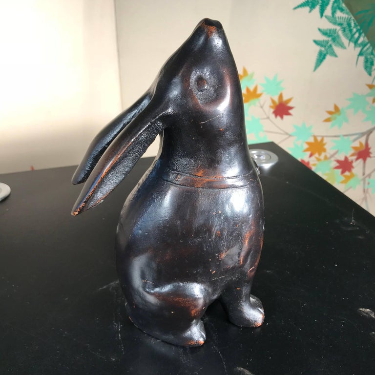 Japan Tall Antique Bronze "Moon Gazing" Rabbit, Hard to Find at 1stDibs