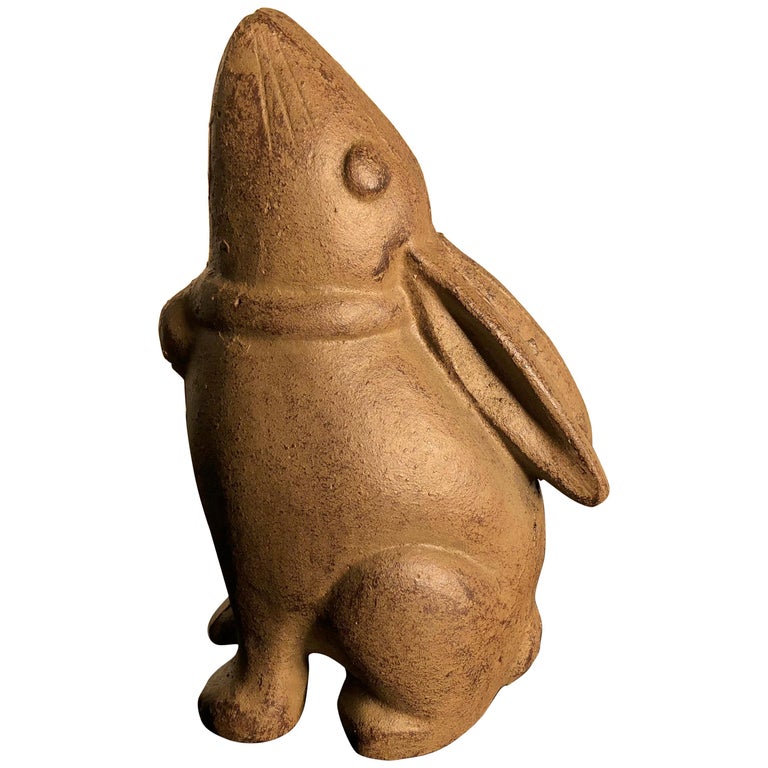 Japan Tall Bronze "Moon Gazing" Rabbit, Hard to Find at 1stDibs