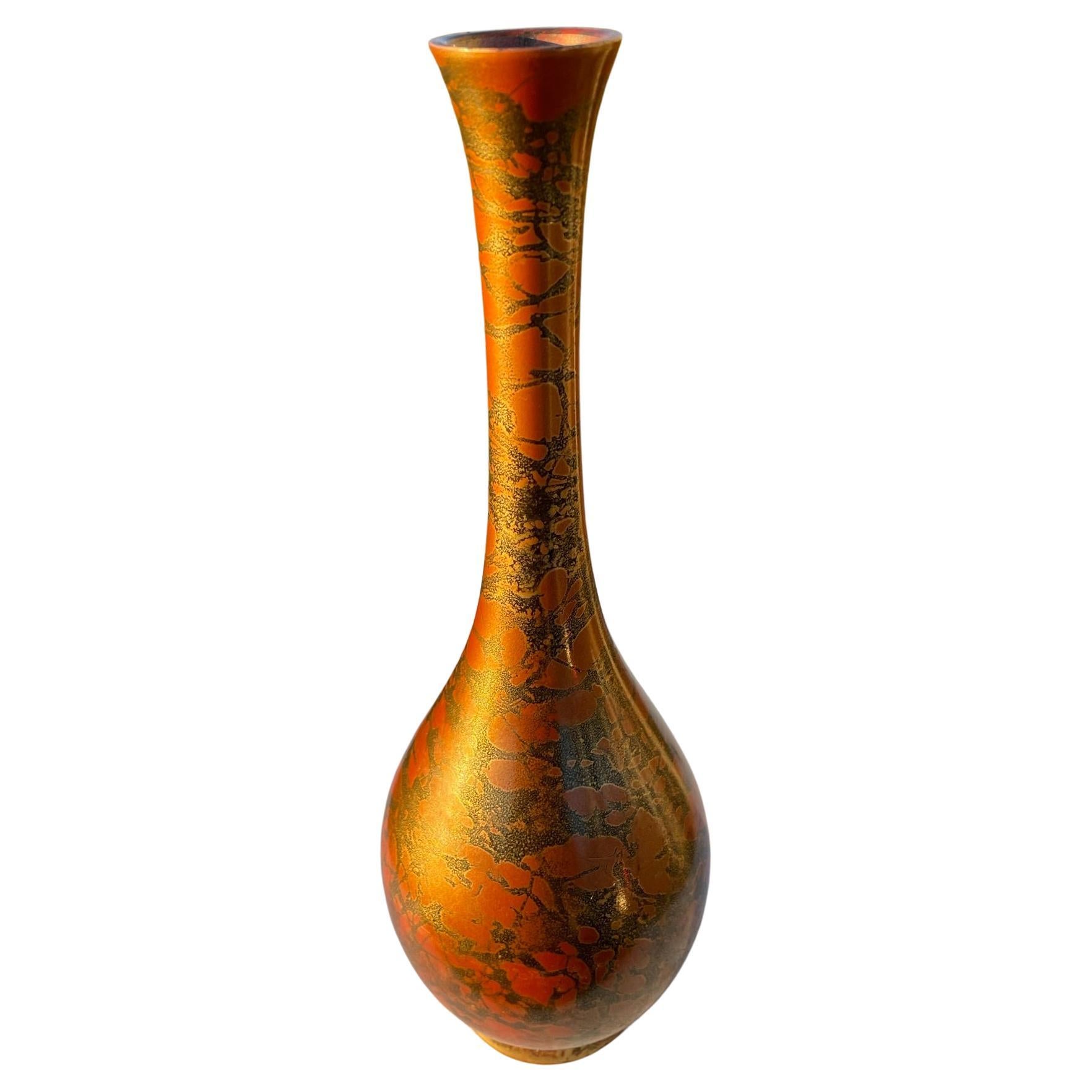 Antique Japanese Painted and Gilded Temple Flowers in Bronze Vases at ...