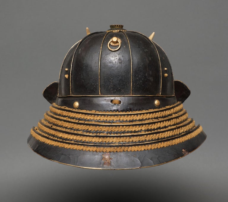 Japanese 18th Century 12-Plate Suji-Bachi Kabuto 兜 'Helmet' with Antler ...