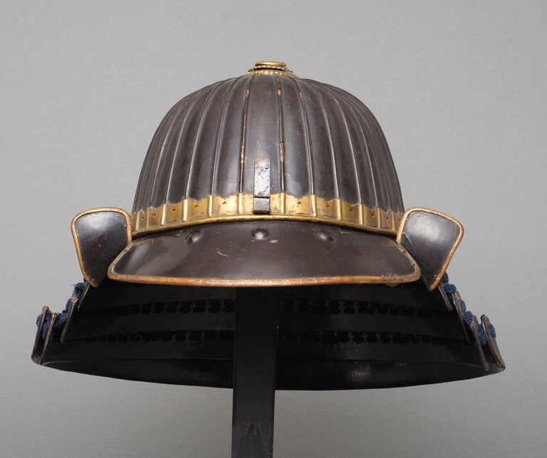 Sujikabuto casque « Samurai » japonais en laque noire du 18ème siècle ...