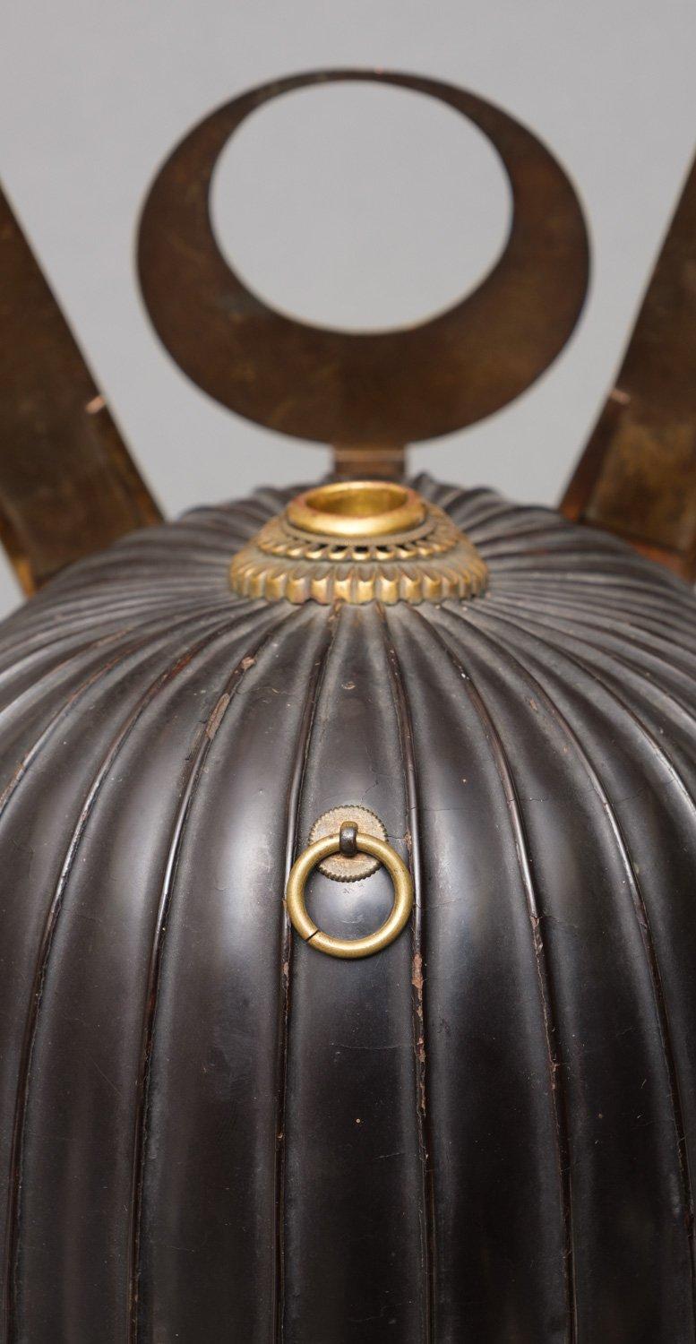 Japanese 18th-Century Black Lacquer Suji'kabuto 'Samurai Helmet' with ...
